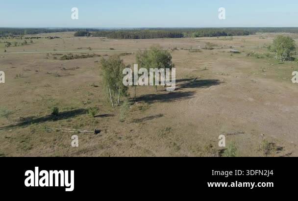 Aerial view of alvars (thin-soiled semi-natural grasslands on limestone ...