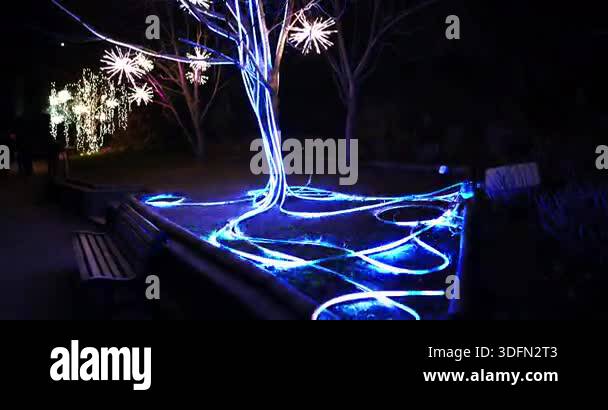 Christmas scenes with a bright tree Stock Video Footage - Alamy