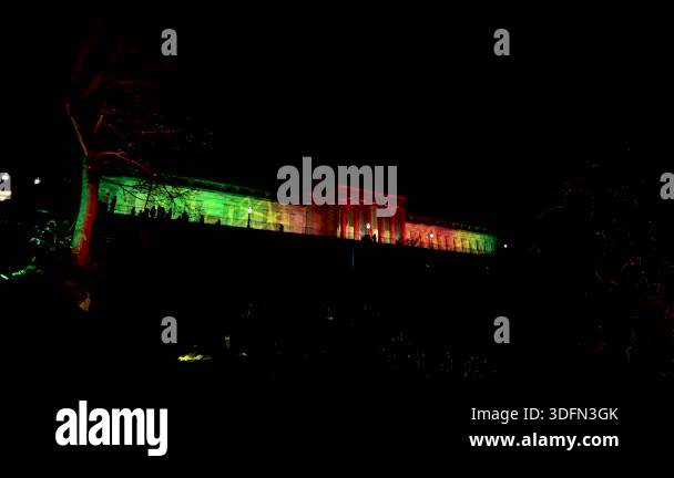 Edinburgh Scotland, 29th November 2025: Night time footage of the ...