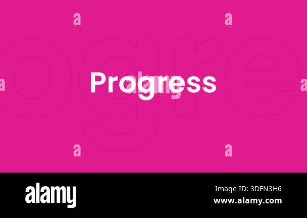 Stylish Progress text animation with smooth transitions and glowing ...