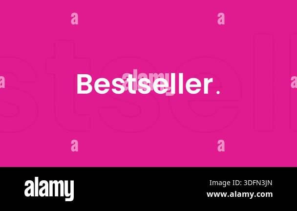 Dynamic Bestseller text animation with smooth pink glow and stylish ...
