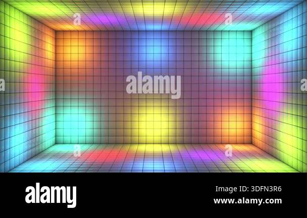 Broadcast Hi-Tech Alternate Blinking Illuminated Cubes Room Stage ...