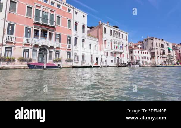 Slow motion footage of the beautiful city of Venice in Italy showing ...