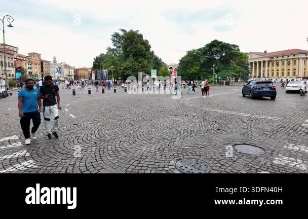 Verona, Italy - 30th August 2025: Slow motion footage of the beautiful ...