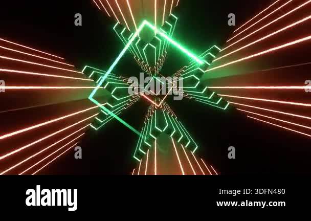 Exciting VJ loop on an abstract background with smooth flowing images ...