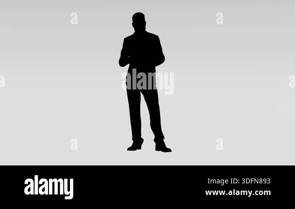 Human Activity Silhouette White Background Stock Video Footage - Alamy