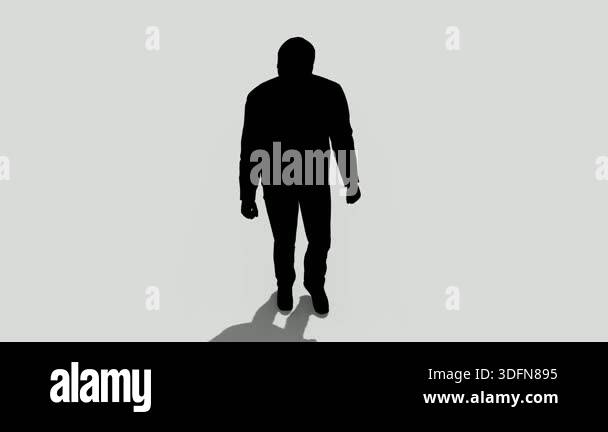 Human Activity Silhouette White Background Stock Video Footage - Alamy