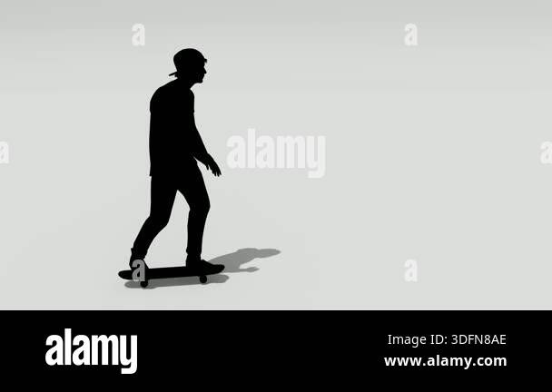 Human Activity Silhouette White Background Stock Video Footage - Alamy