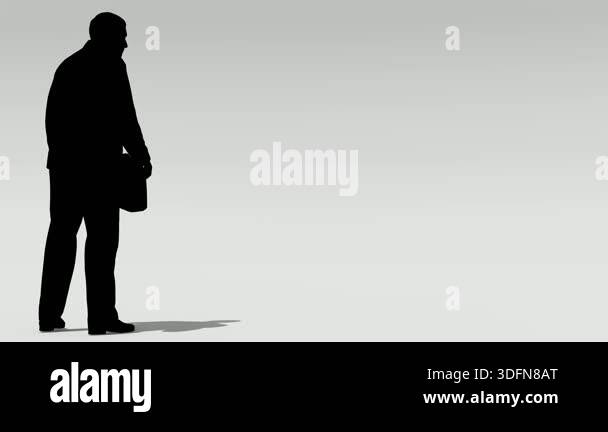 Human Activity Silhouette White Background Stock Video Footage - Alamy