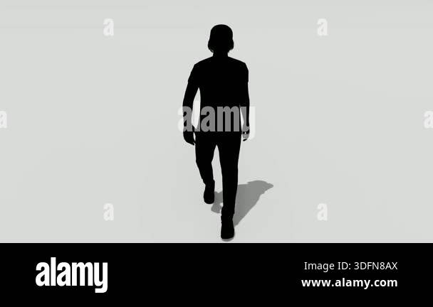 Human Activity Silhouette White Background Stock Video Footage - Alamy