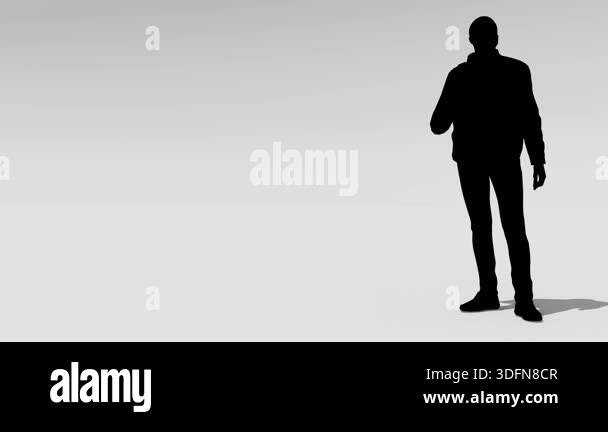 Human Activity Silhouette White Background Stock Video Footage - Alamy