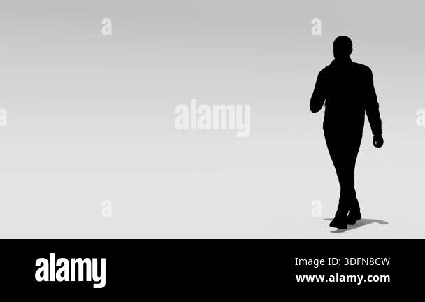 Human Activity Silhouette White Background Stock Video Footage - Alamy