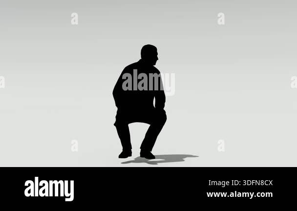 Human Activity Silhouette White Background Stock Video Footage - Alamy
