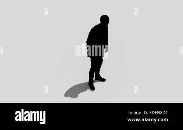 Human Activity Silhouette White Background Stock Video Footage - Alamy