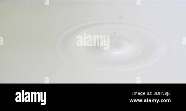 Super slow-motion milk drops falling in milk, beautiful splashes, high ...