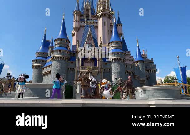 Orlando, Florida, USA - 05.06.2024: Disney characters perform on stage ...