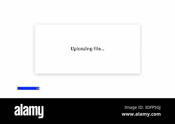 4K upload processing UI animation featuring a clean background card ...