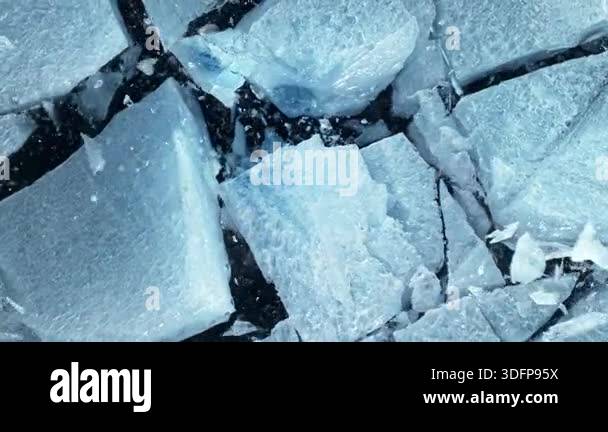 Super Slow Motion Shot of Ice Breaking at 1000 fps. Filmed with High ...