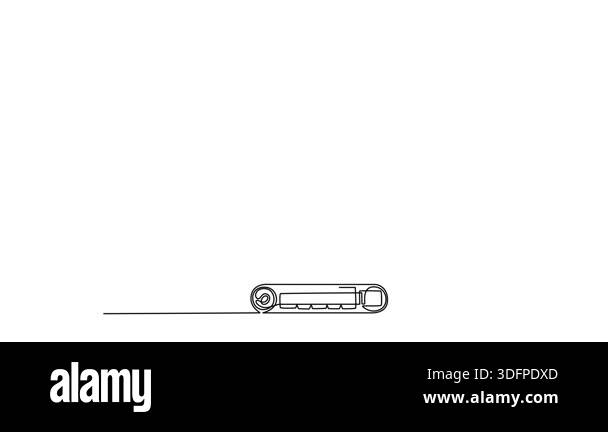 Animated self drawing of continuous line draw classic demolition crane ...