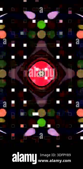 3D animation vertical beautiful video colorful abstract bright light ...