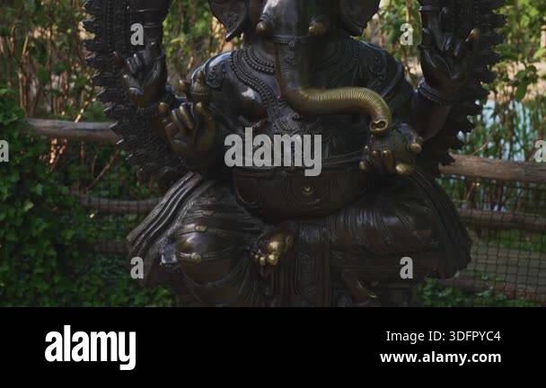 Prague, Czech Republic - 10.05.2025: A bronze statue of the Hindu deity ...