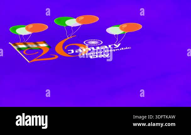 26 January Happy Republic Day Vertical Background with Tricolor ...