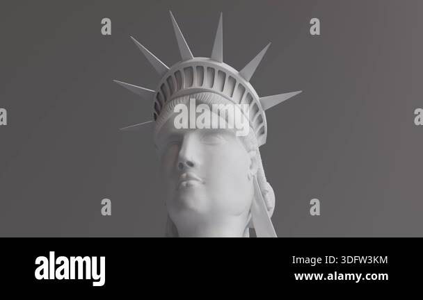 Rotating Statue of Liberty sculpture - 3D 4k animation (3840 x 2160px ...