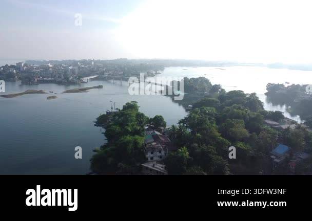 Drone Footage of chittagong hill tracts, River, mountain stone ...