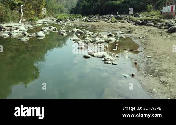 Drone Footage of chittagong hill tracts, River, mountain stone ...