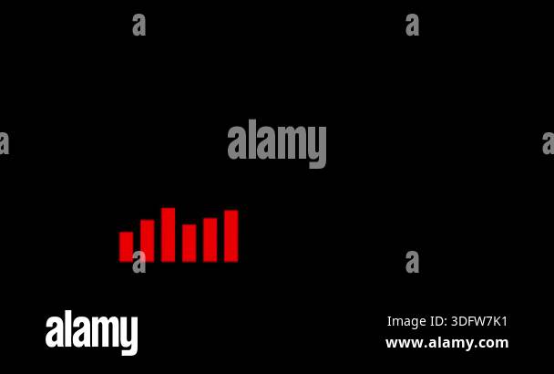 Financial Growth Animation With Upward Chart animation. A blue stock ...