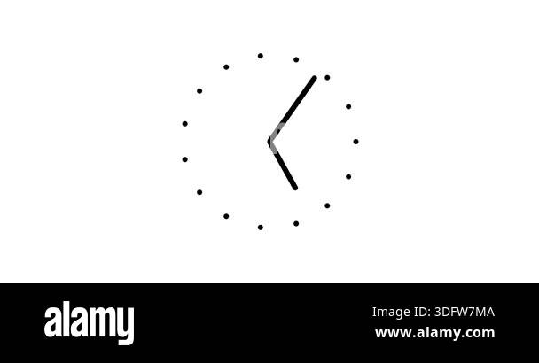 Time Lapse 2D Clock Animated. First Spinning Clocks Hand. Clock ...