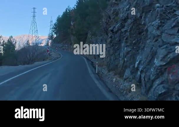 Roadside rocky cliffs. Mountain landscape. High quality photo Stock ...