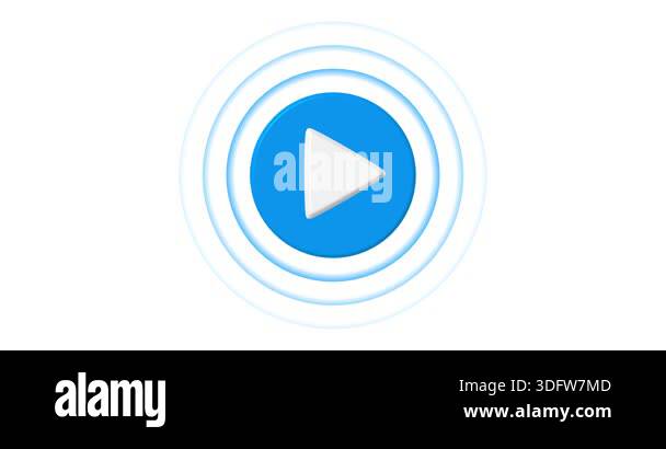 Simple video play animation on transparent background. Play icon, video ...
