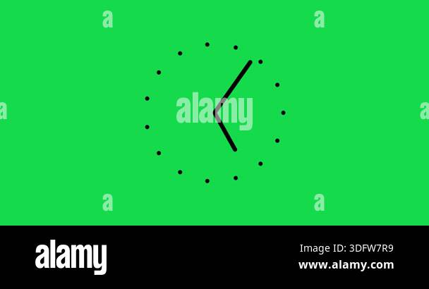 Time Lapse 2D Clock Animated. First Spinning Clocks Hand. Clock ...