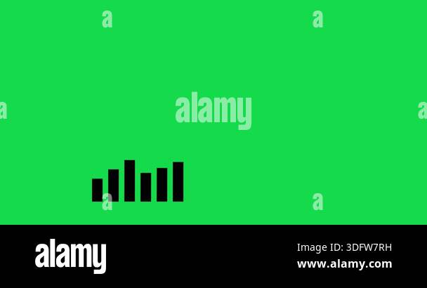 Financial Growth Animation With Upward Chart animation. A blue stock ...