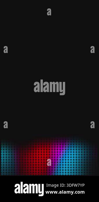 Abstract neon dot matrix gradient background on black animation ...