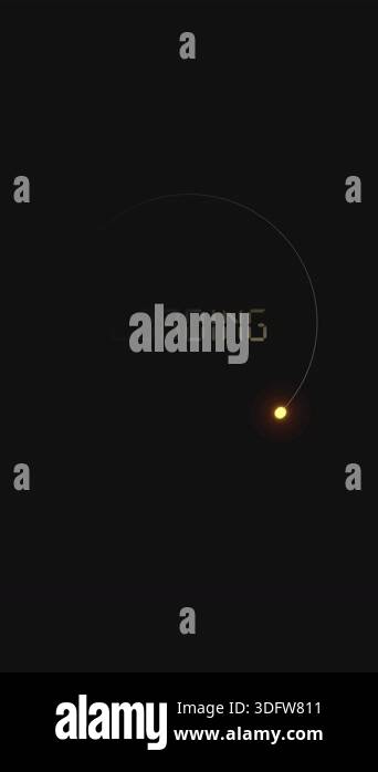 Promo video. Minimal orbit loading animation with glowing dot on dark ...