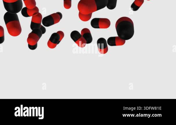 3D Capsules Rotating and Falling Down Animation Stock Video Footage - Alamy