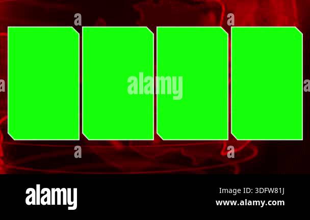 News Studio Template with 4 Green Screen Windows. Dynamic News ...