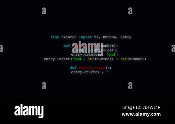 Code typing Motion Graphics: Python GUI Code Typing Animation Stock ...