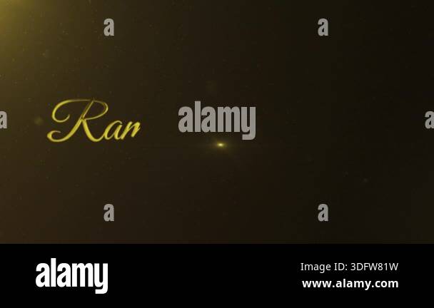 Ramadan Kareem Golden Text Write On Effect. Golden Ramadan Kareem Text ...