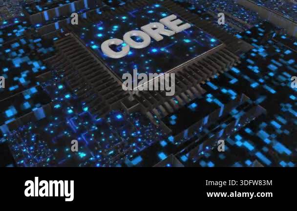 Brain of the Machine: 3D CPU Visualization Stock Video Footage - Alamy