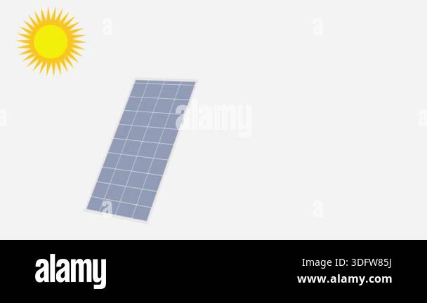 Electricity Generation using Solar System Diagram Stock Video Footage ...