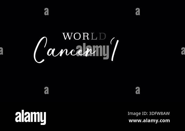 Handwriting Animated World Cancer Day on green screen background Stock ...