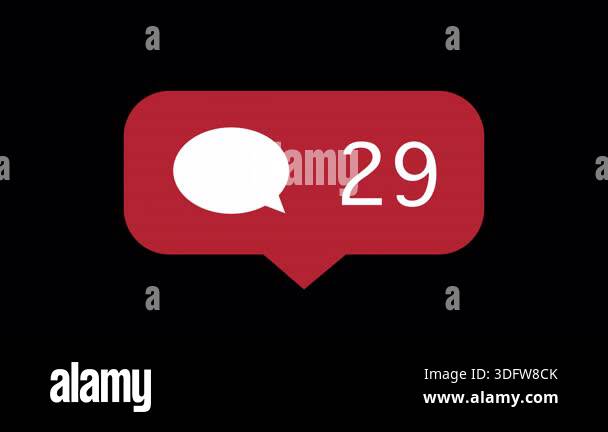 Animated social media comments counter rapidly increasing, featuring ...