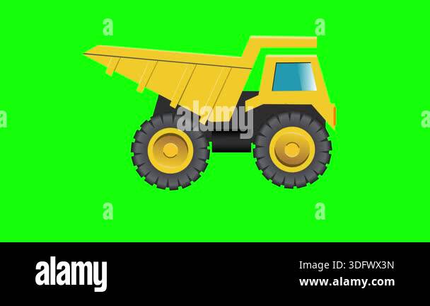 Dump truck working concept. construction truck mining things icon ...