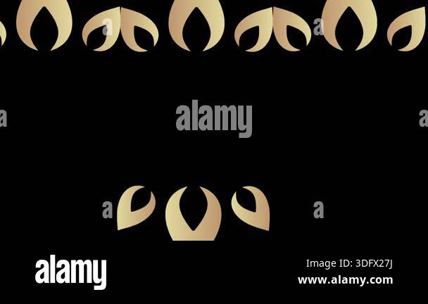 draw set of several red flower enclose by golden frame in rectangle ...