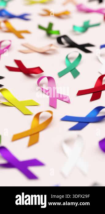 World Cancer Day video with multiple awareness ribbons for different ...