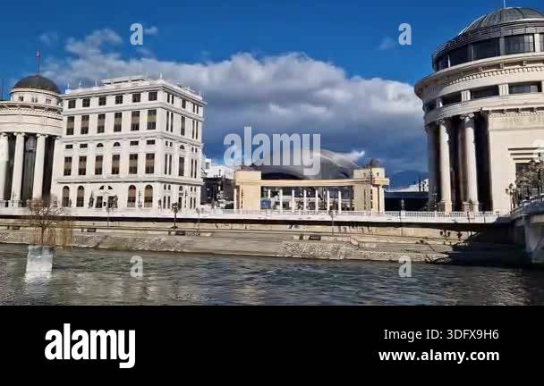 Skopje, North Macedonia - December 28, 2025: Architecture of the ...