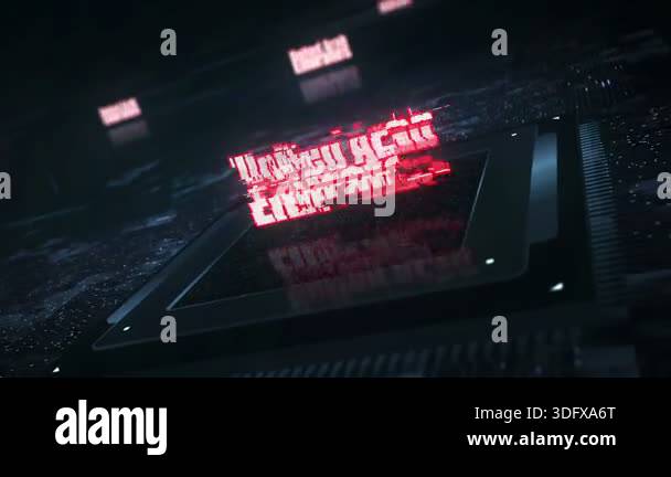 United Arab Emirates flag on computer cpu. UAE banner digital and cyber ...